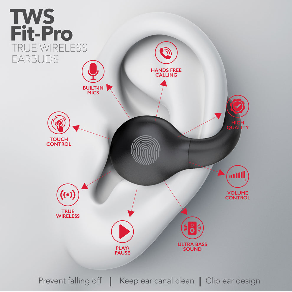 RCA Wave-66 True Wireless Earbuds, 20H Playtime, Hi-Res Audio, Big Bass ...