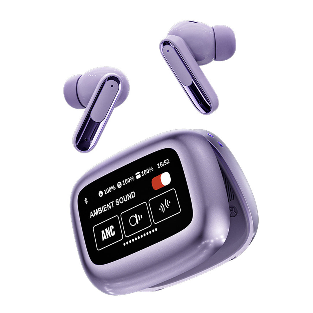 RCA WAVE-45 ANC True Wireless Earbuds with Screen - Noise Cancelling ...