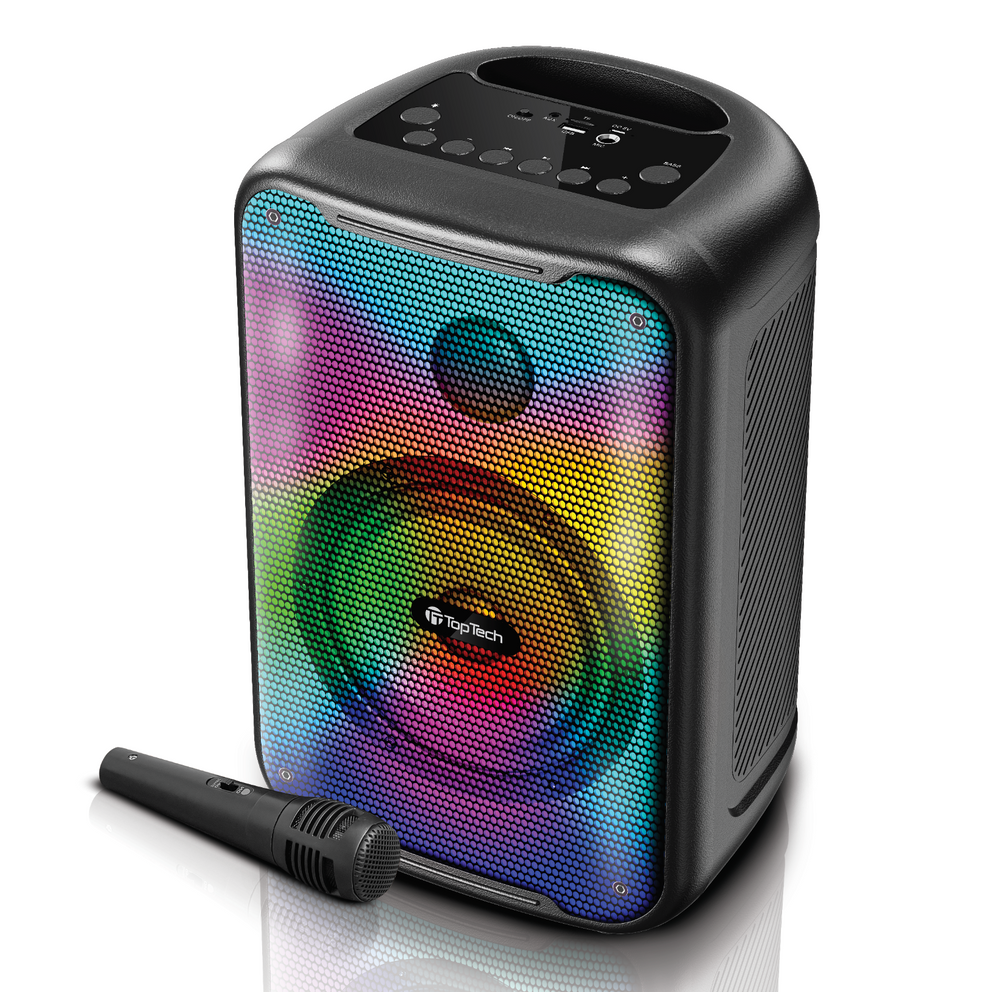 TOPTECH BLADE-8 8" Wireless Bluetooth Speaker, 4000W, TWS, Flame Light ...